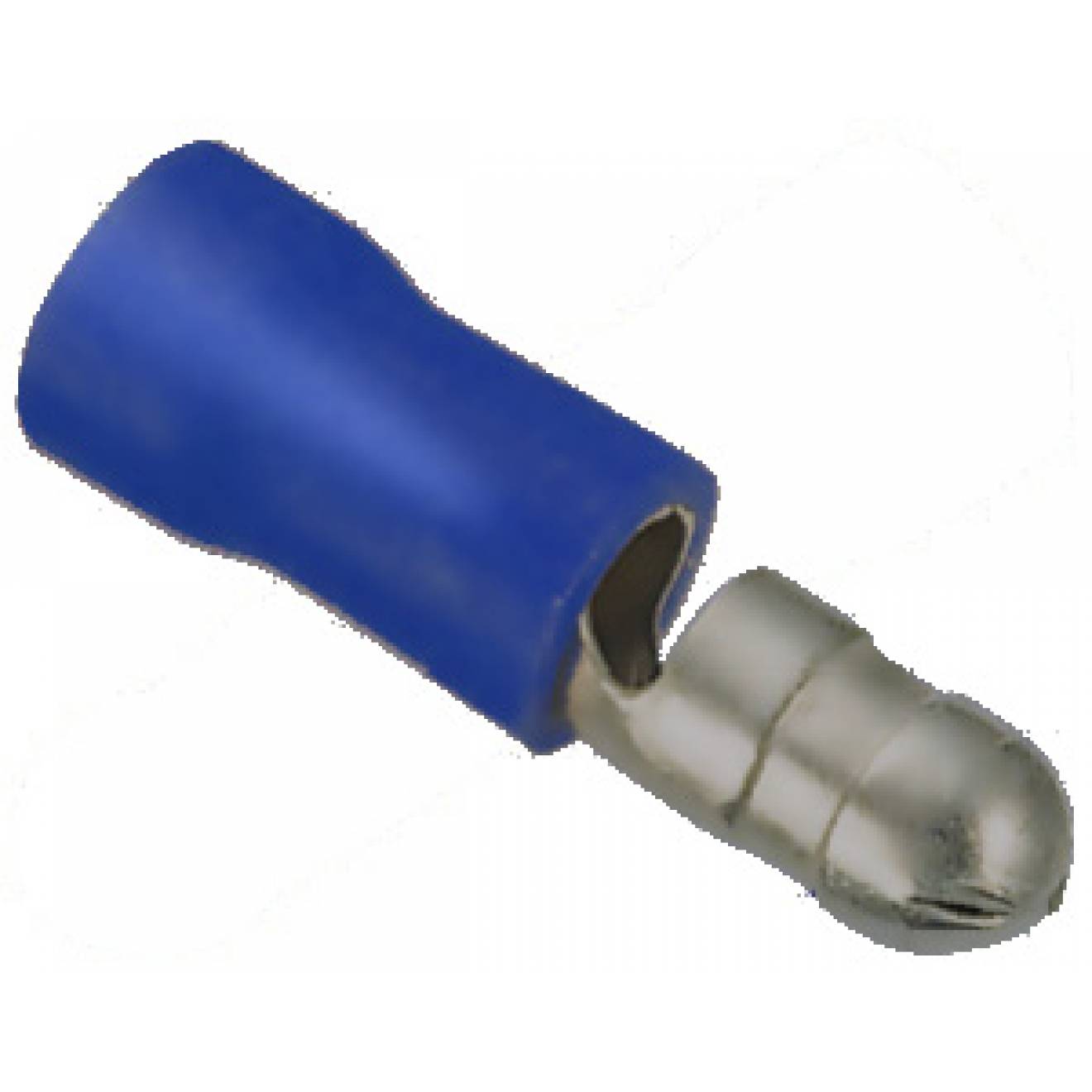 Conector redondo macho, azul