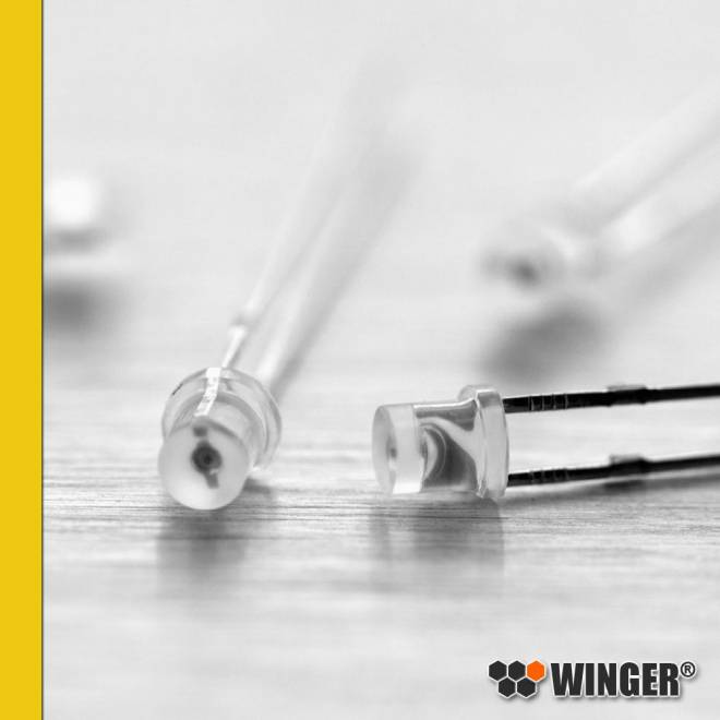 Flat Top LED 3mm yellow (amber) diffuse 540mcd WEBYE01-IM