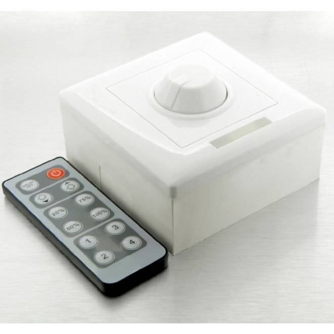 LED Dimmer for wall mounting with Remote Controller (max. 8A)