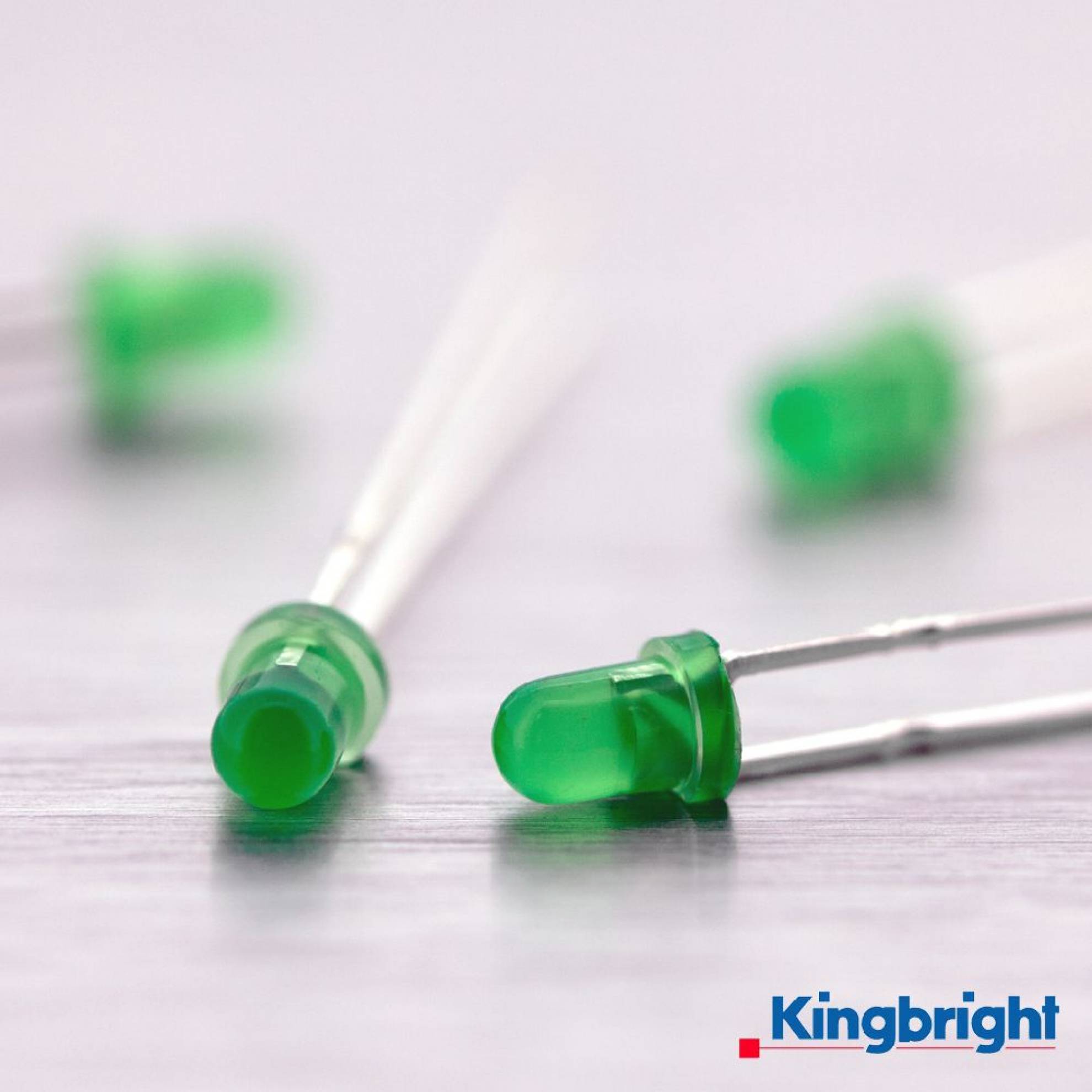 Low Current LED 3mm green diffuse