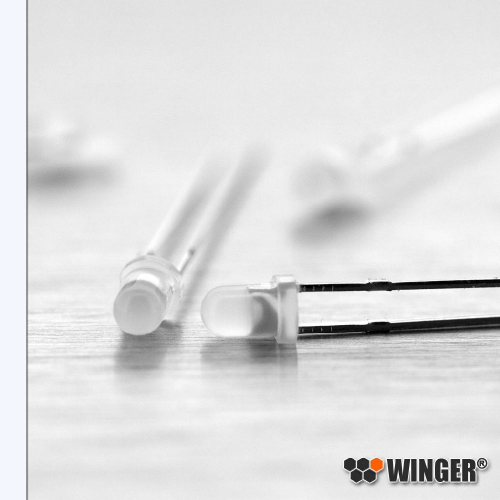 LED 3mm white diffuse 6100mcd WEBCW07-DW